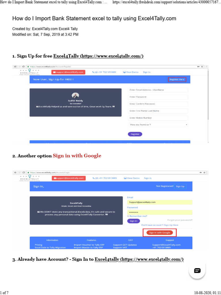 How To Import Bank Statement | PDF | Microsoft Excel | Computing