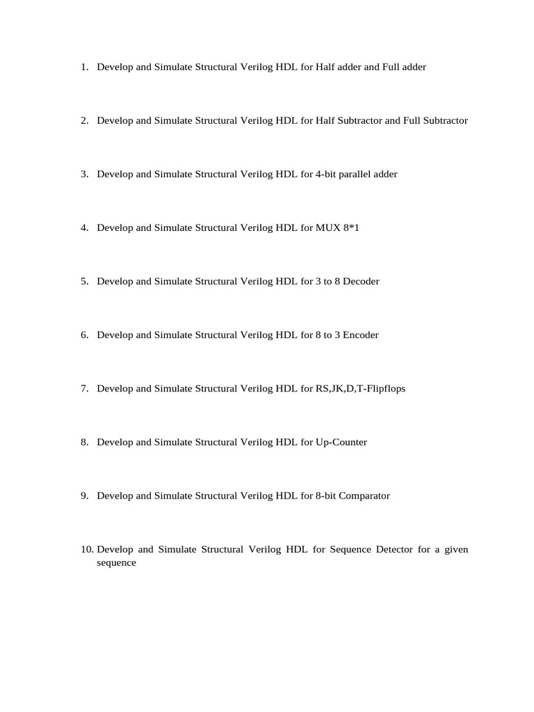 DSD Lab Programs | PDF | Computers