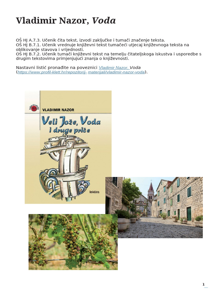 Vladimir Nazor Voda | PDF