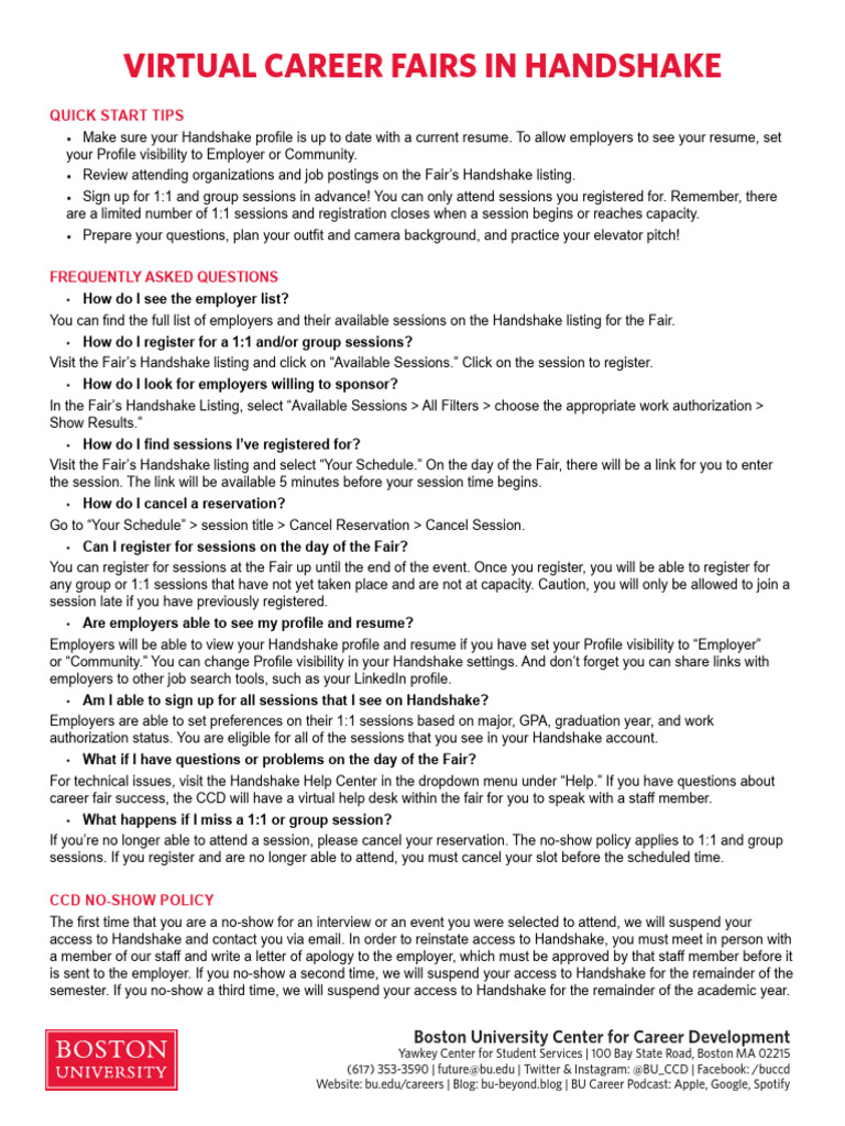 Handshake Career Fair | PDF | Computer Mediated Communication | Websites
