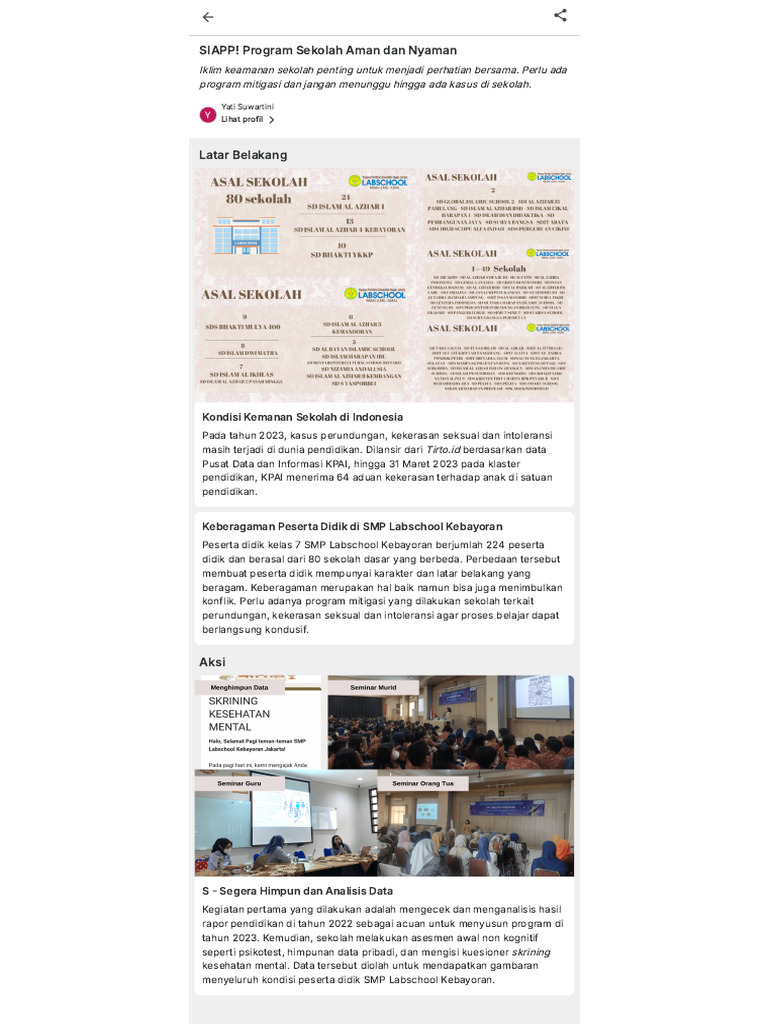 02 - SIAPP Program Sekolah Aman Dan Nyaman | PDF