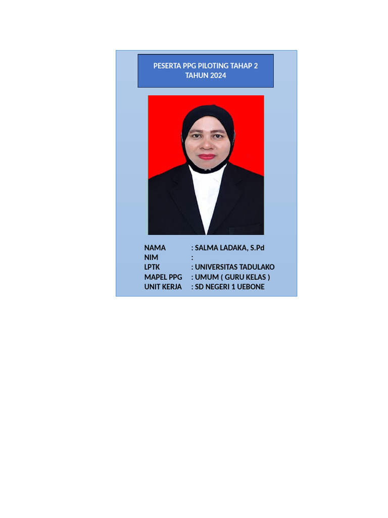 Id CARD FORMAT | PDF