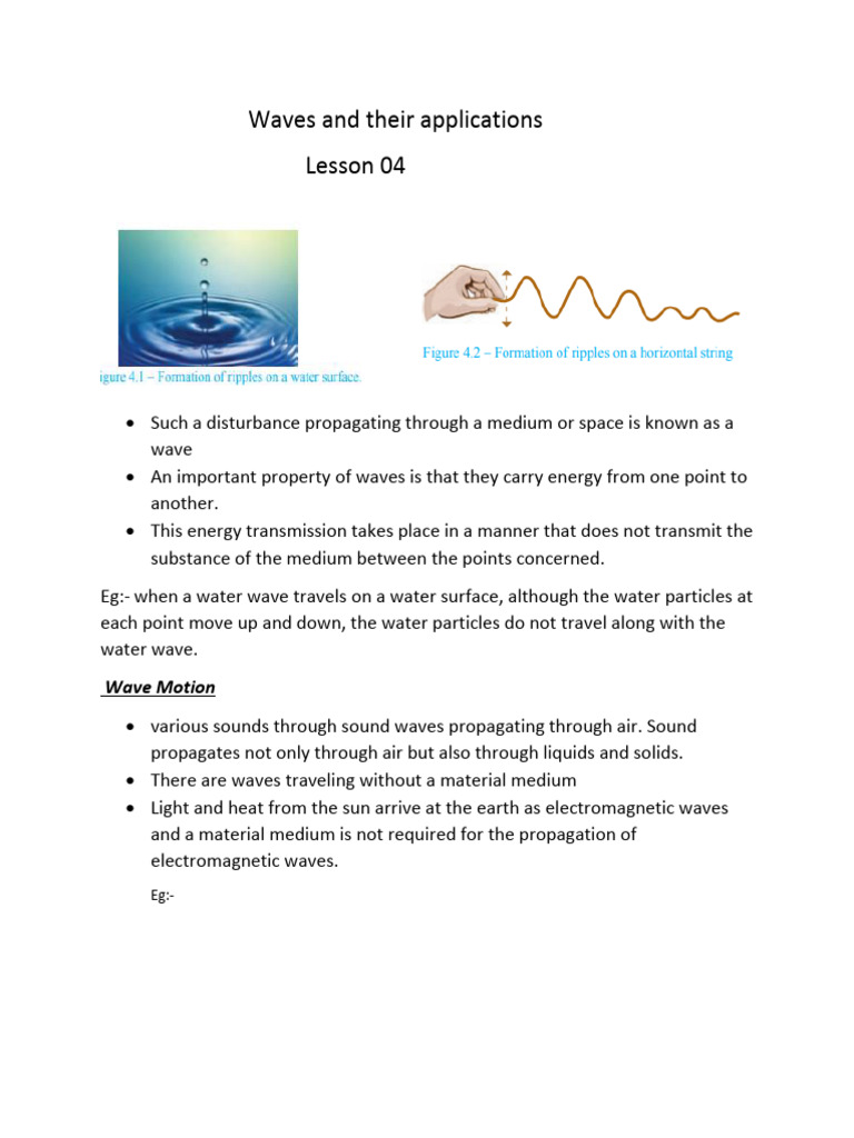 Waves and Their Applications - DF | PDF | Waves | Sound