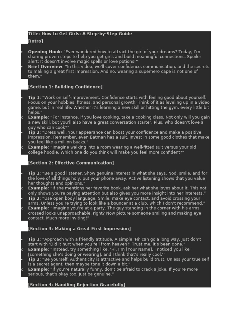 How to Attract Girls: Proven Tips | PDF | Self-Improvement