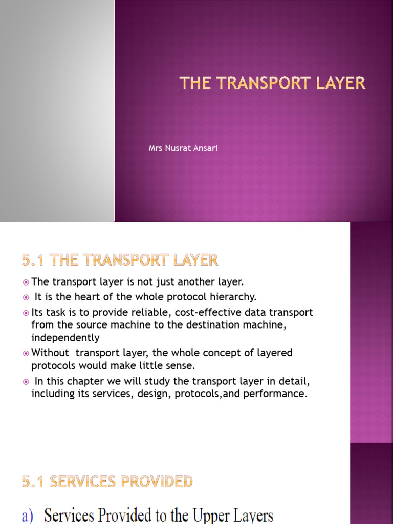 Updated Module 5 Transport Layer | PDF | Transmission Control Protocol | Port (Computer Networking)