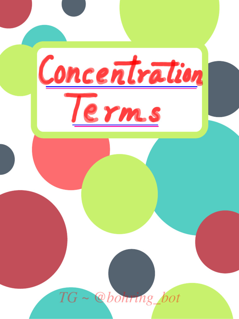 Concentration Terms | PDF
