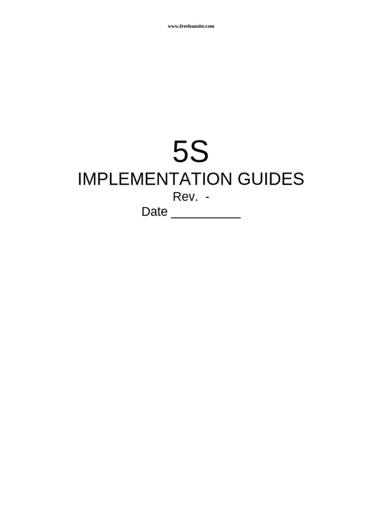 5S Implementation Guide | PDF | Housekeeping | Disciplines
