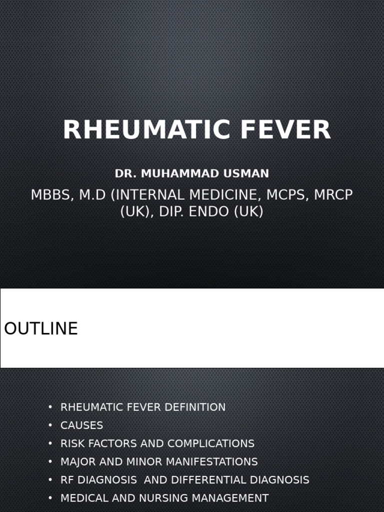 Rheumatic Fever Presentation | PDF | Heart | Causes Of Death