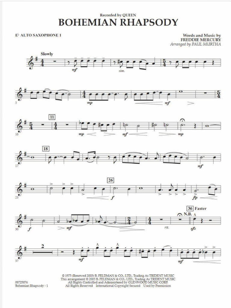 Eb Alto Saxophone 1 | PDF