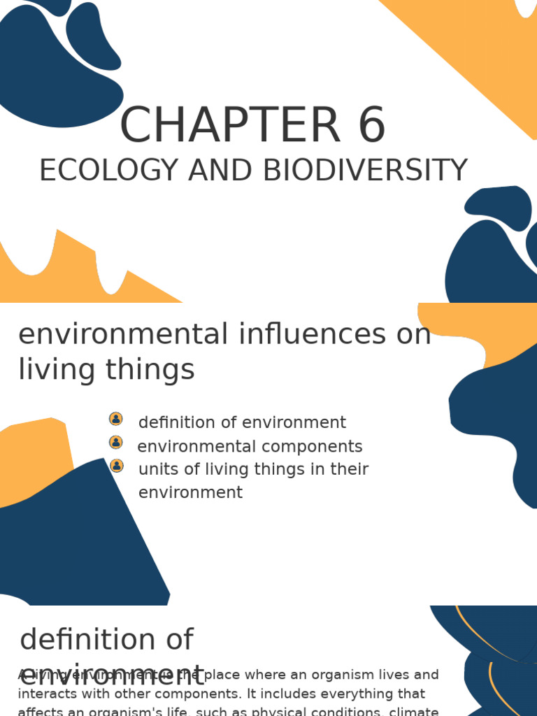 Ecology and Biodiversity Overview | PDF | Ecosystem | Biodiversity