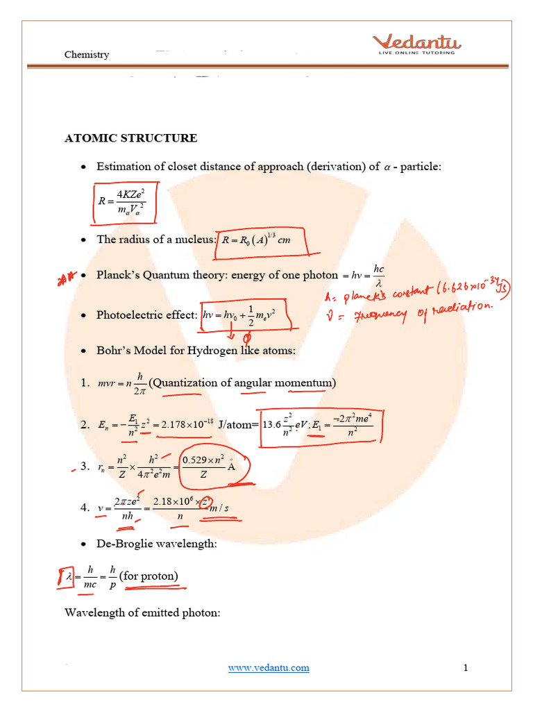 JEE Chemistry Formulas and Derivations | PDF | Chemical Equilibrium ...