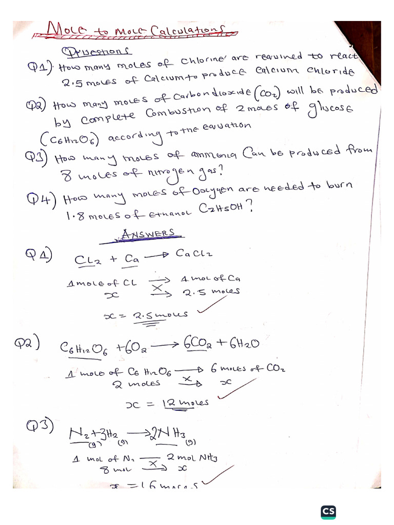 Mole Concept Calculations Volume 1 Pdf