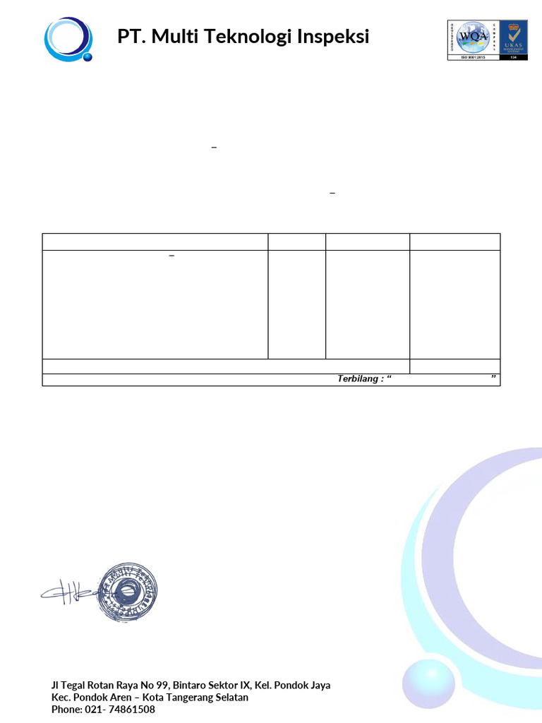 PT. Multi Teknologi Inspeksi: PT Pertamina Patra Niaga Tangerang ...
