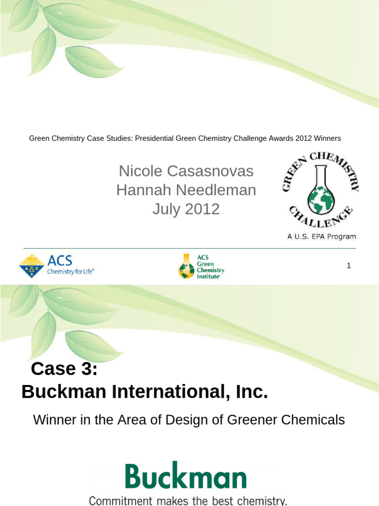 Pgcca 2012 Winner Buckman International | PDF | Paper | Cellulose