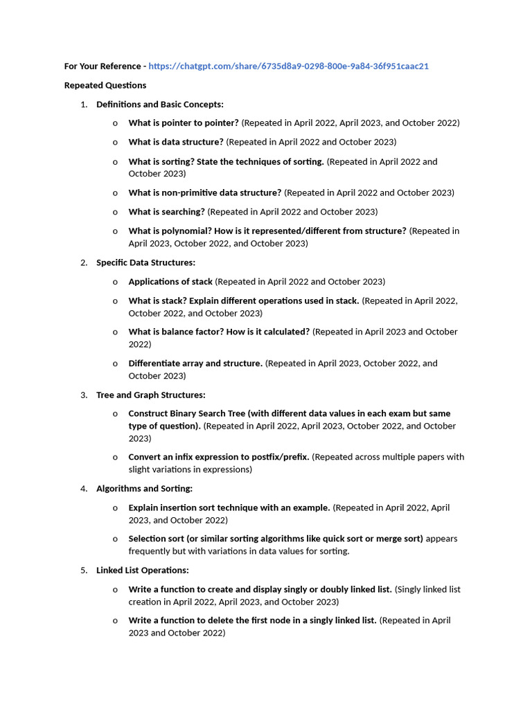 Repeated Questions Pdf Queue Abstract Data Type Algorithms And Data Structures