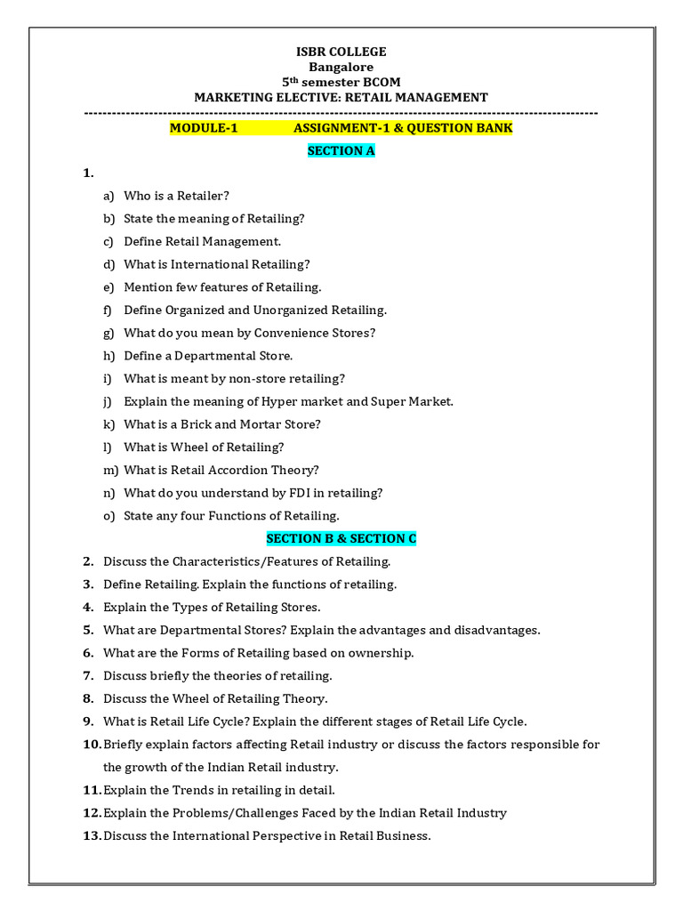 RM Module1 A1 | PDF | Finance & Money Management