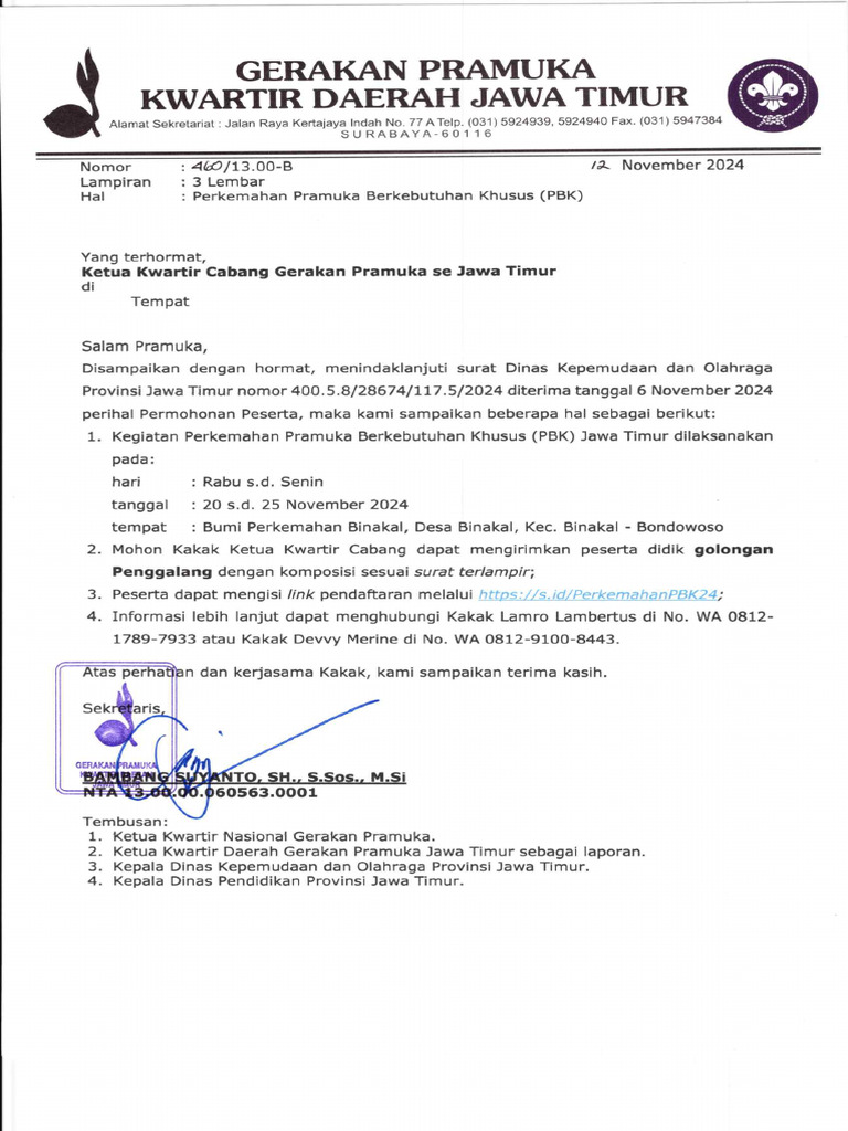 No 460 Perkemahan Pramuka Berkebutuhan Khusus20241112 - 16165906 | PDF
