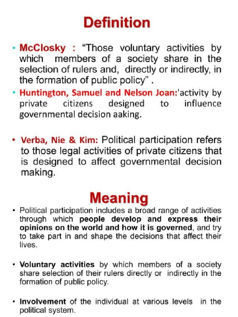Political Participation | PDF