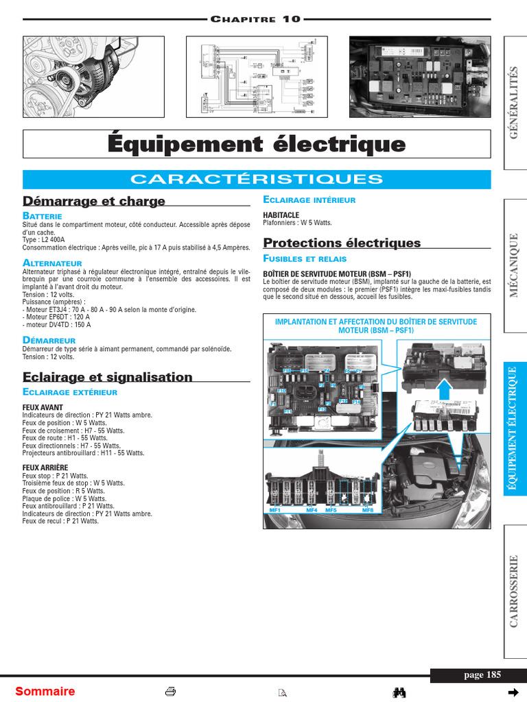 Caractéristiques Électriques Peugeot 207 | PDF | Frein | Airbag