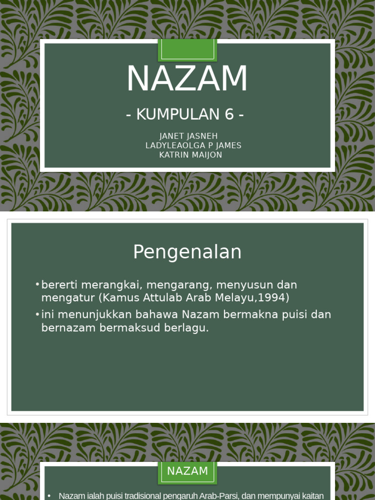 Puisi Melayu Tradisional - Nazam | PDF
