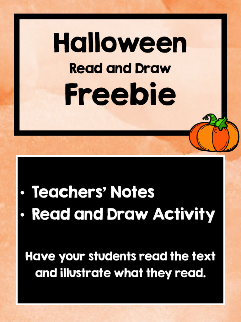 Halloween Read and Draw Activity | PDF