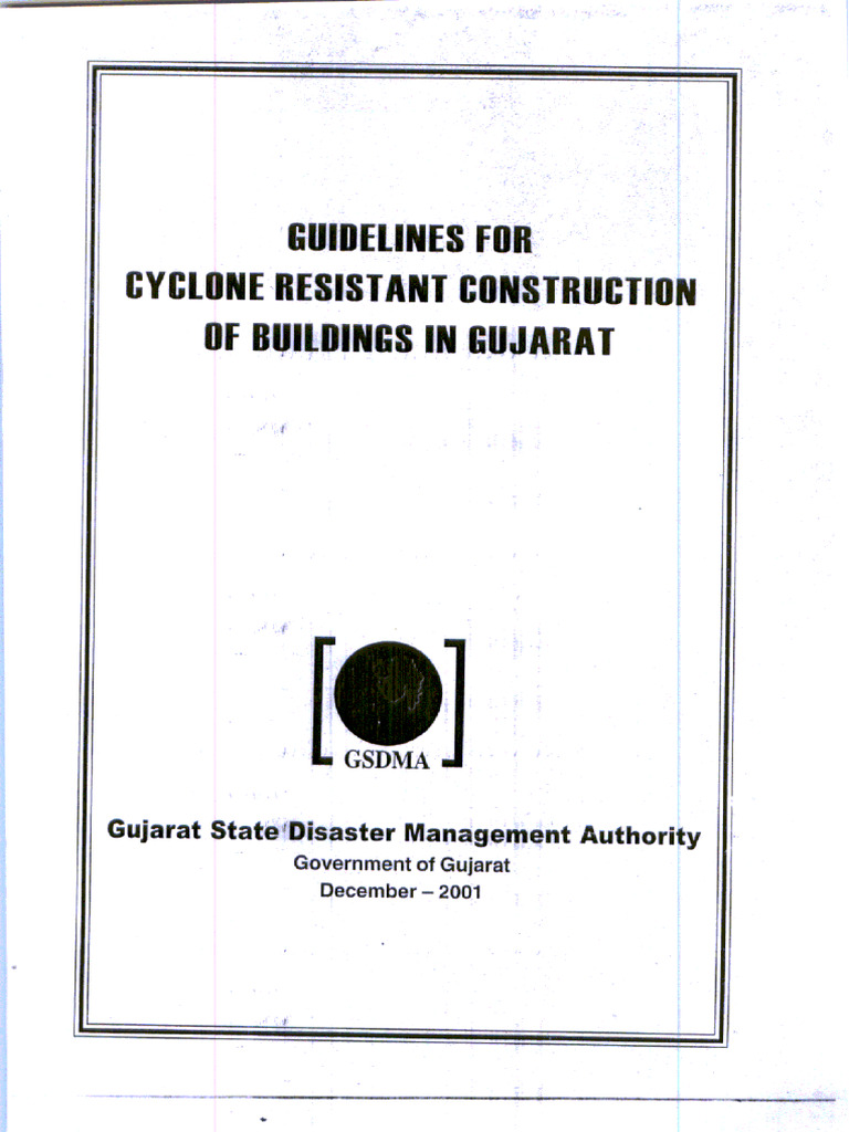 Guidelines For Cyclone Resistant Construction of Buildings in Gujarat | PDF