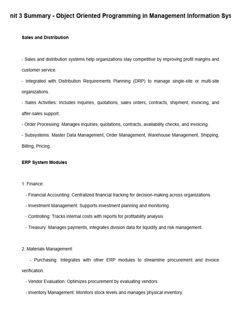 MIS Unit 3 Explanation | PDF | Business