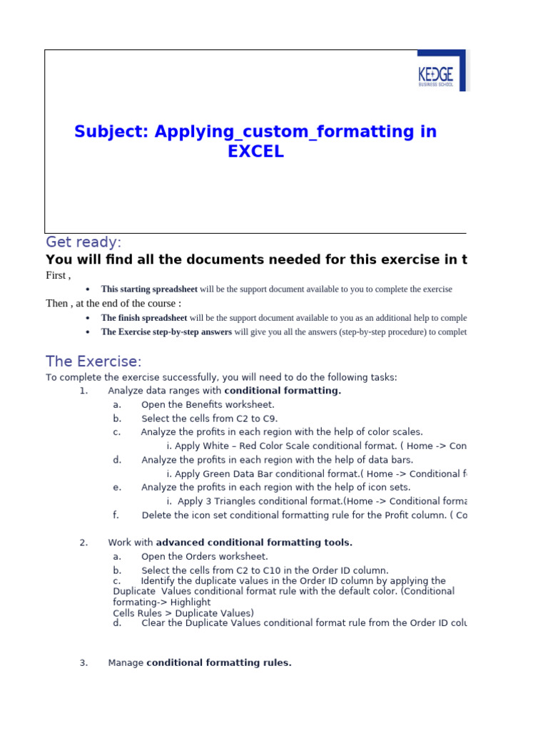 S4 2 Applying Custom Formatting in Excel 365 Starting Spreadsheet ...
