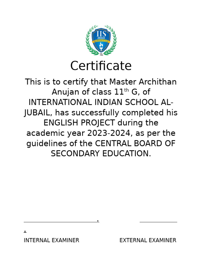 Certificate | PDF