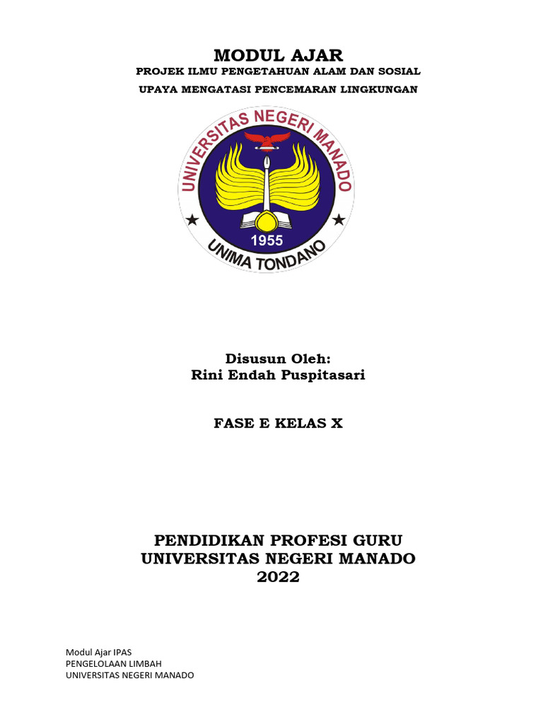 Modul Ajar Pengolahan Limbah | PDF