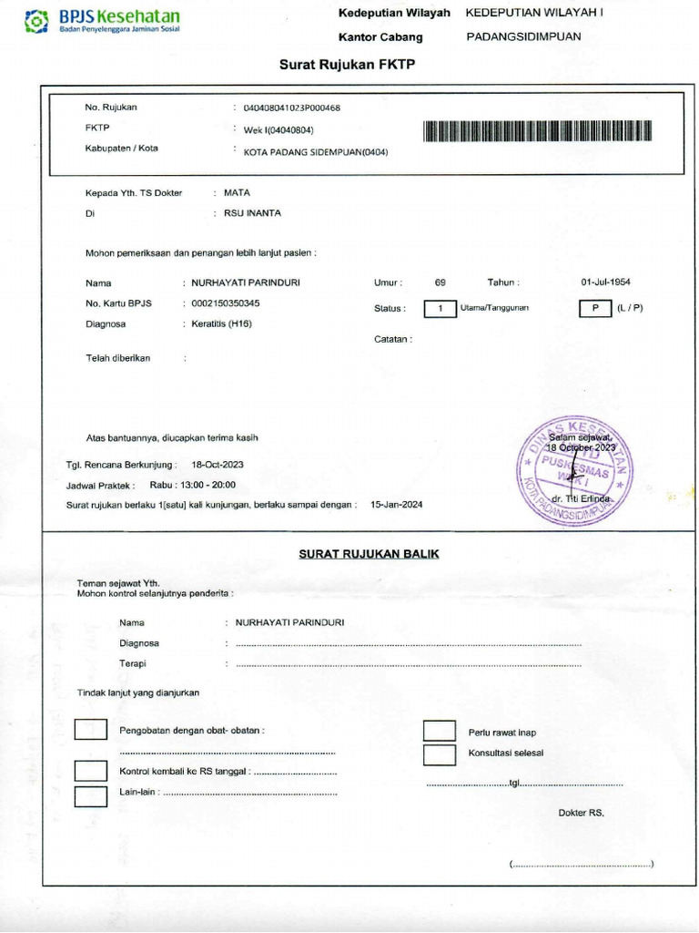 Pengantar Rujukan BPJS | PDF