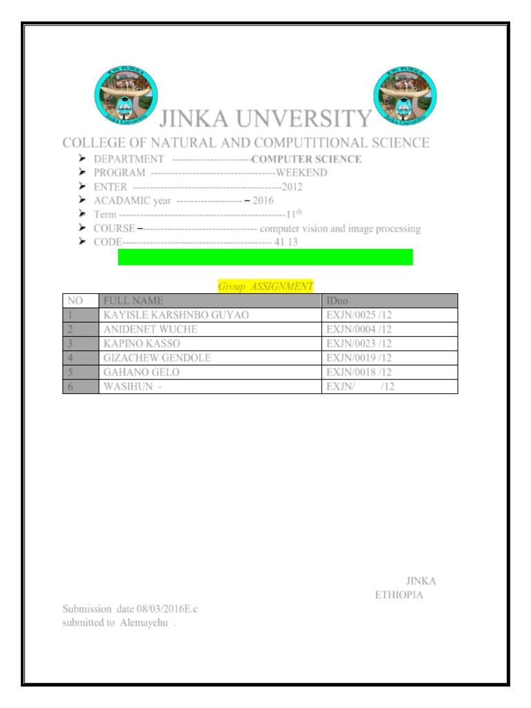 Computer Vission G2 Ass | PDF | Image Editing | Graphics