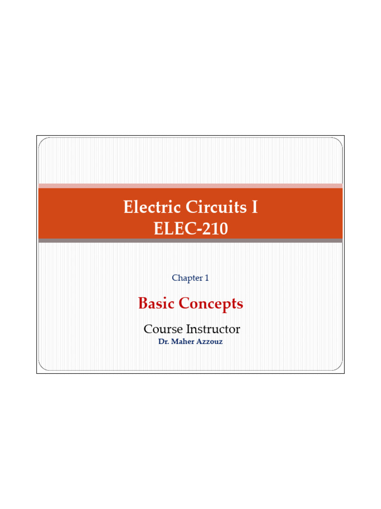 CH1 - Basic - Concepts Notes | PDF | Voltage | Electric Current