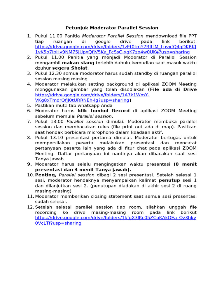 Script & Petunjuk Moderator ICLIQE 2022 | PDF | Career & Growth | Technology & Engineering