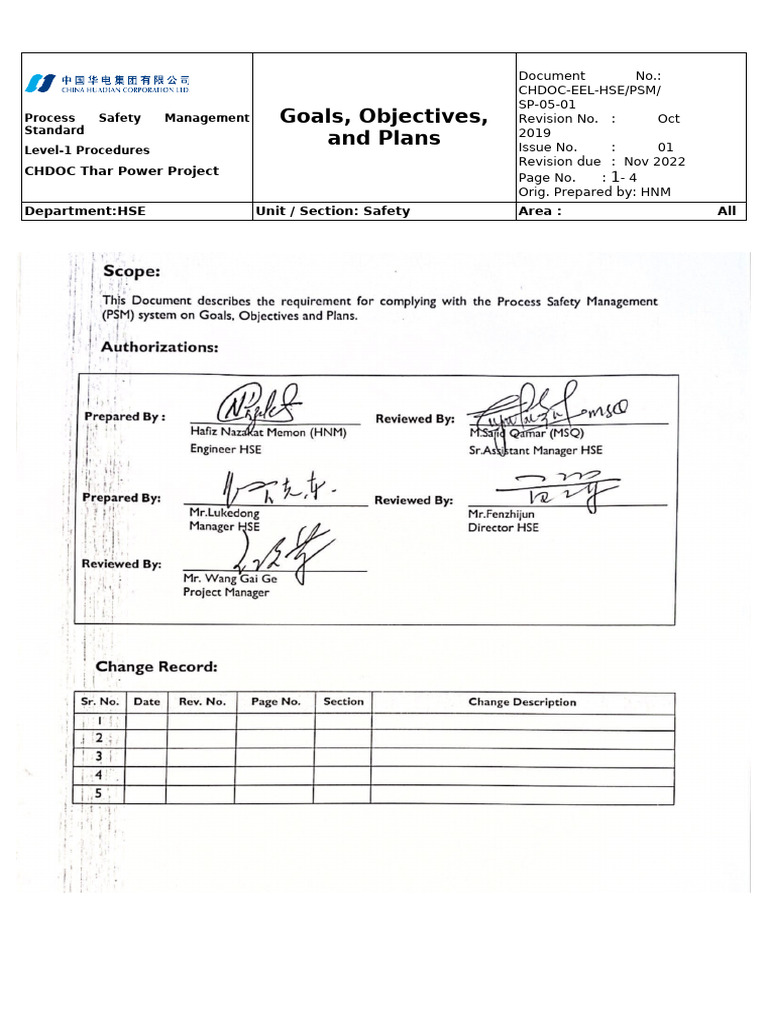 Safety Goals for Thar Power Project | PDF | Performance Indicator ...