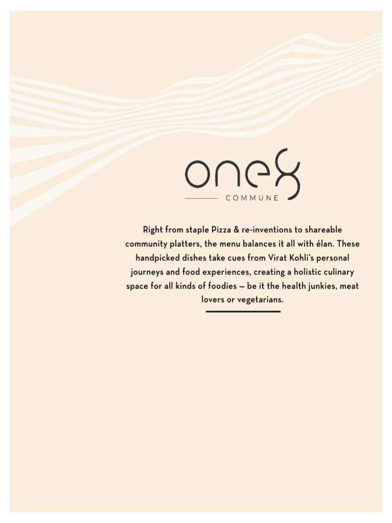 One8 Commune Menu by Virat Kohli | PDF | Curry | Salad