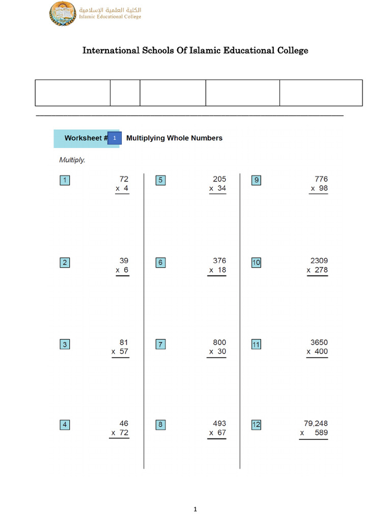 Math Helping Booklet g7 | PDF