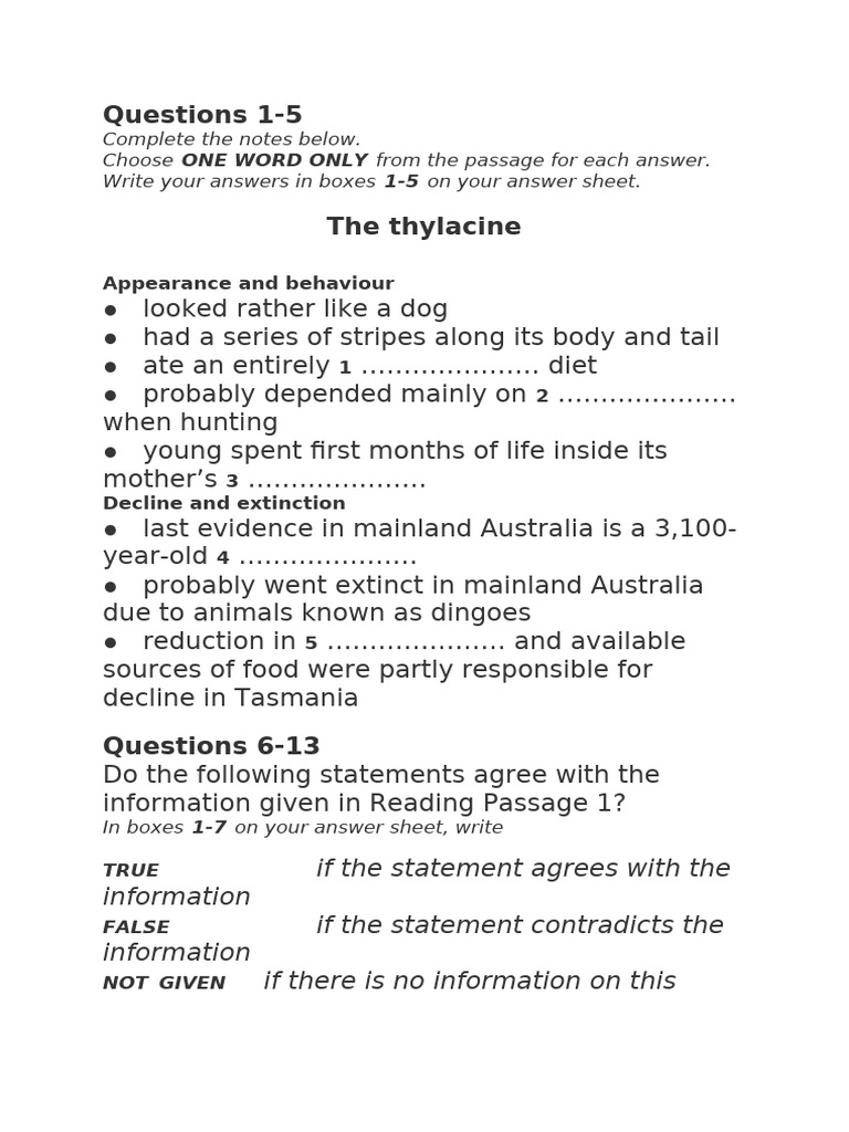 Passage 1 Practice 2 Ques | PDF | Bat