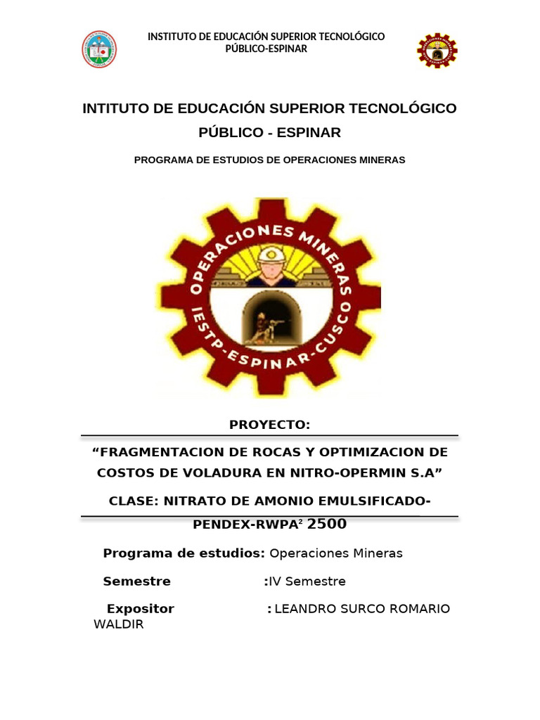 Explosivo de Anfo | PDF | Cloro | Nitrato