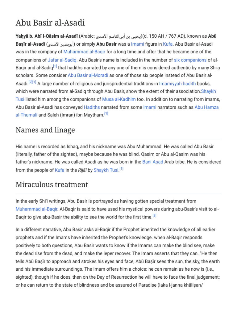 Abu Basir Al-Asadi - Wikipedia | PDF | Sharia | Abrahamic Religions