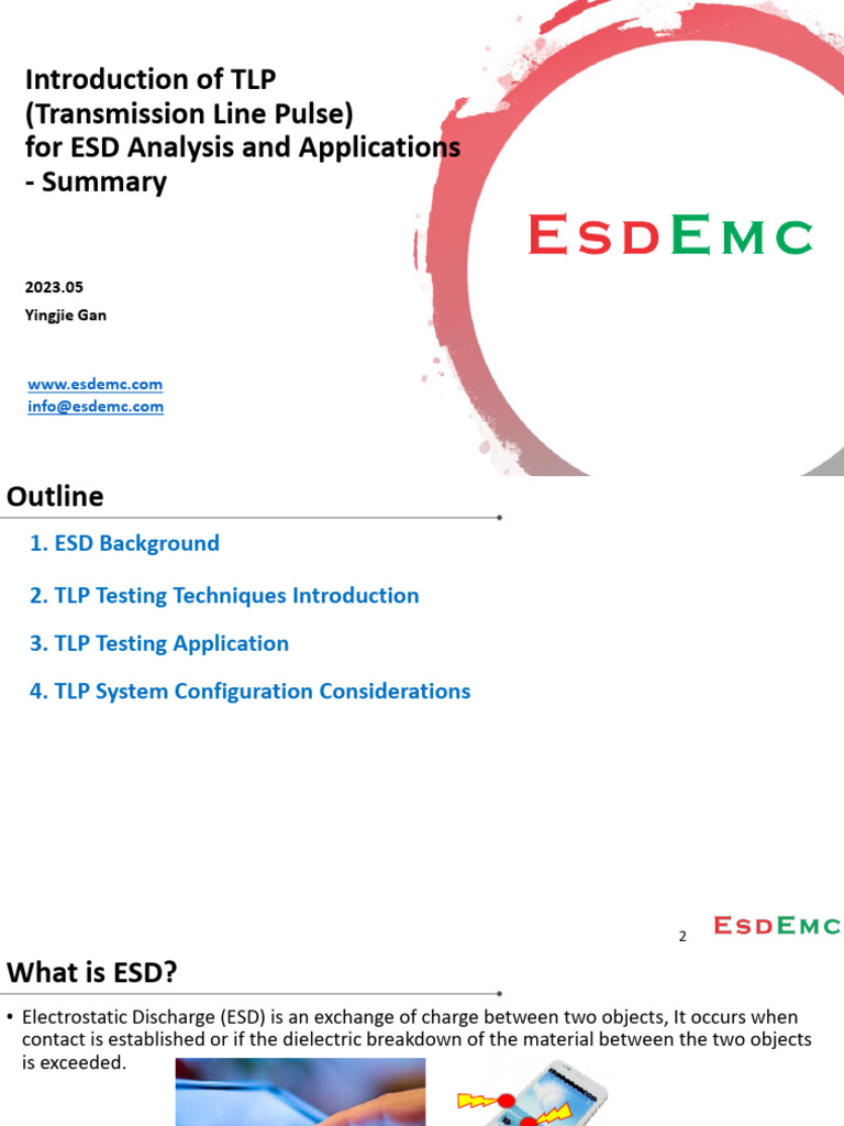ESDEMC - TS015 - Introduction of TLP For ESD Analysis and Applications ...
