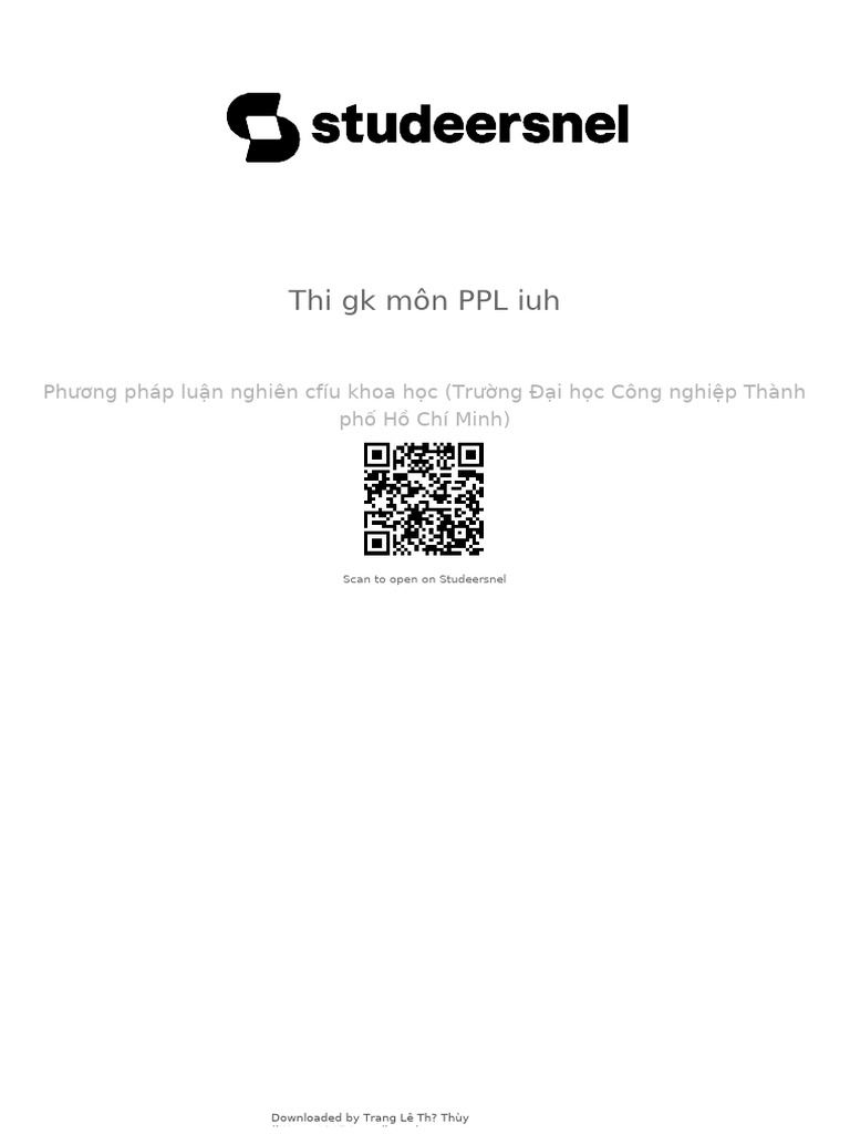 Thi GK Mon PPL Iuh | PDF