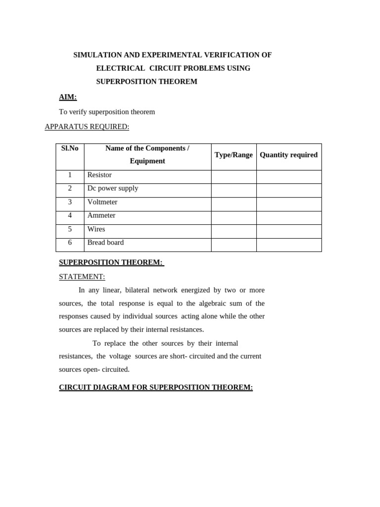 Superposition Theorem Verification | PDF | Electrical Network | Voltage