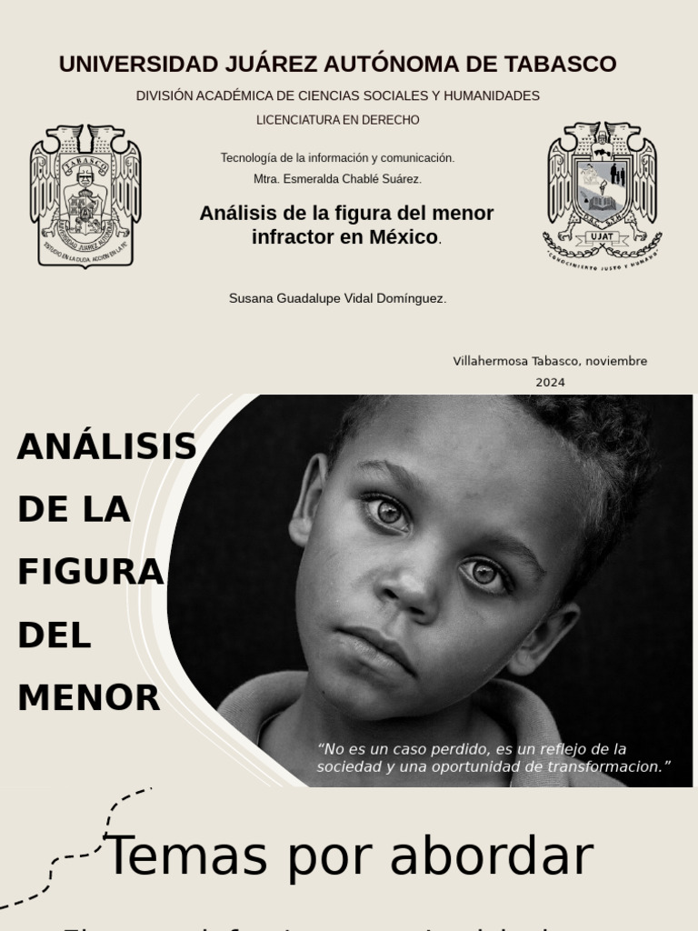 Análisis del Menor Infractor en México | PDF | Derecho penal | Derechos ...