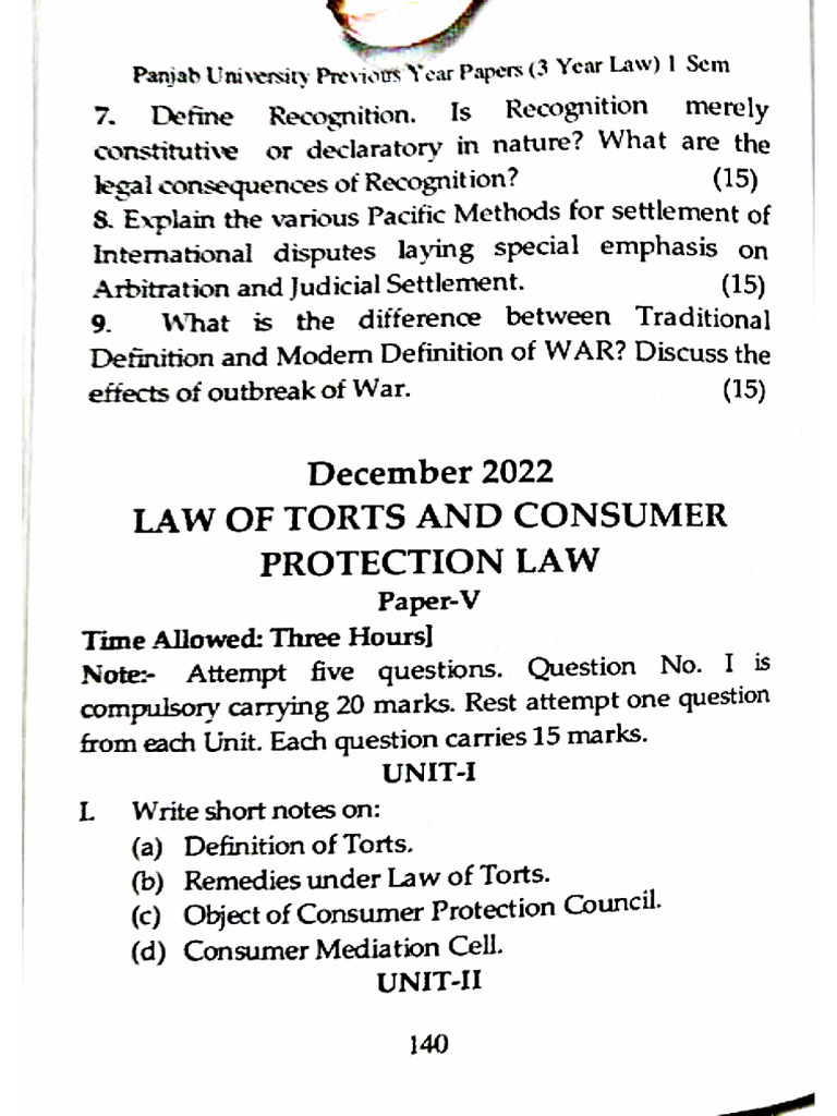 Torts PYQ | PDF
