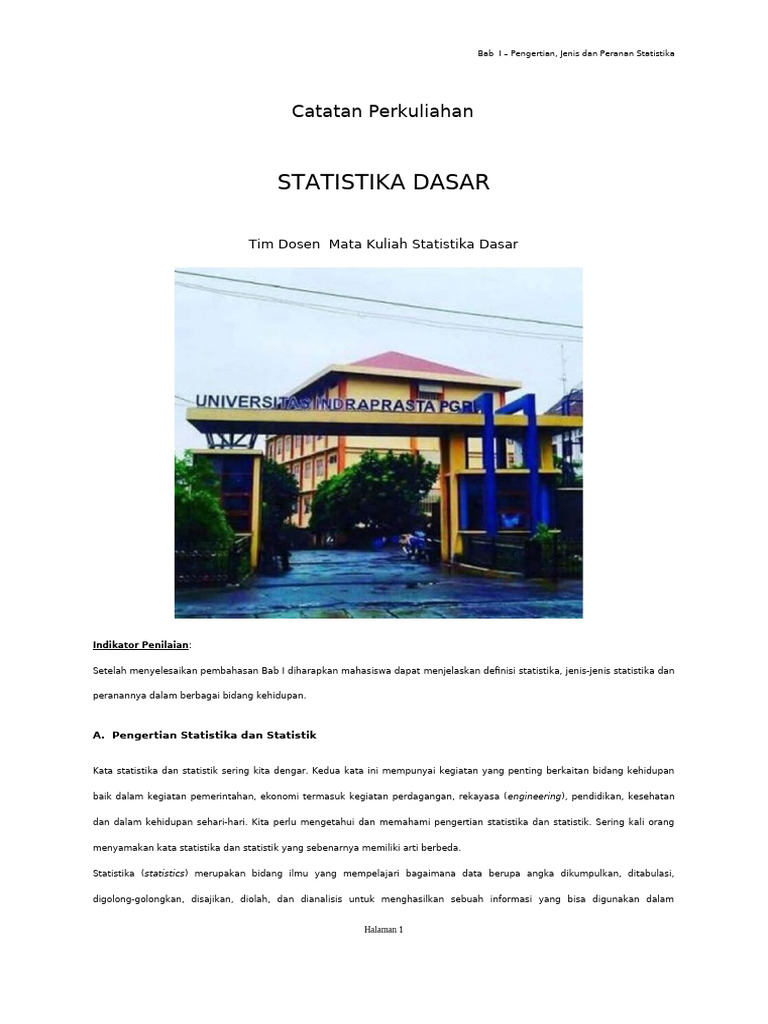 Pengertian Dan Macam Statistika | PDF