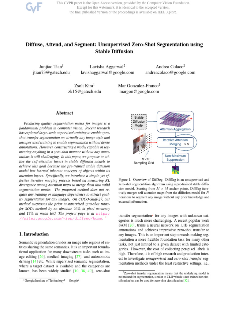 Unsupervised Zero-Shot Segmentation with DiffSeg | PDF | Image ...
