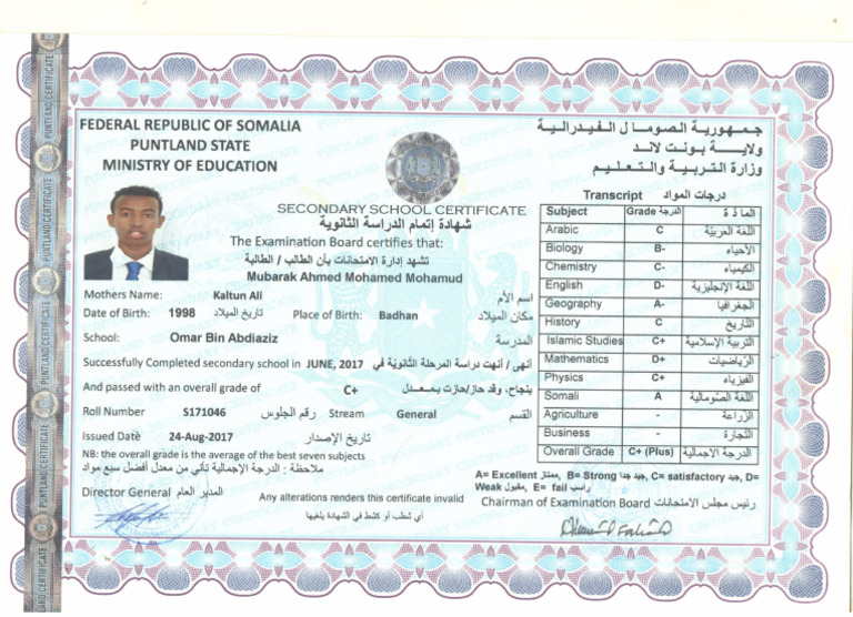 High School Cerificate | PDF