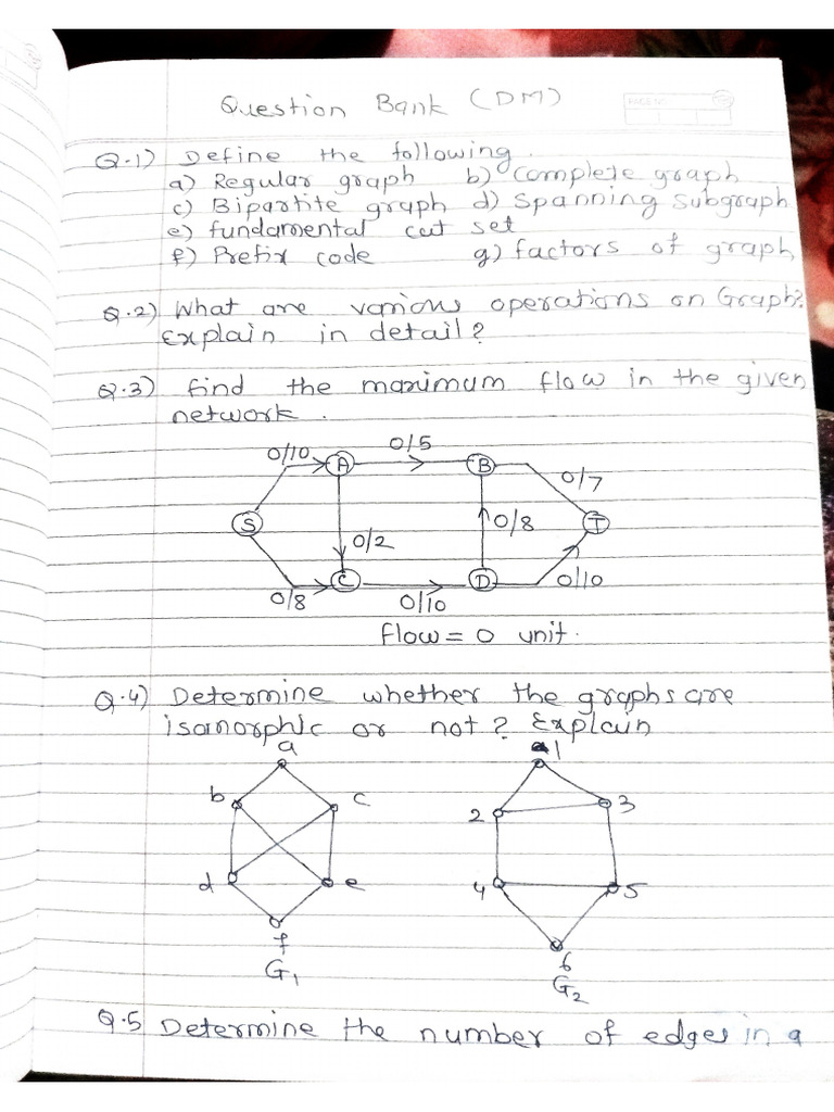 DM (It) Question Bank For Mock Endsem Exam 2023-24 | PDF