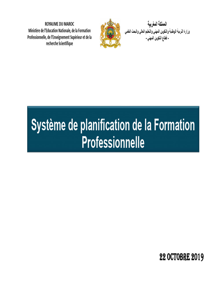 Planification de la Formation Professionnelle | PDF | Planification